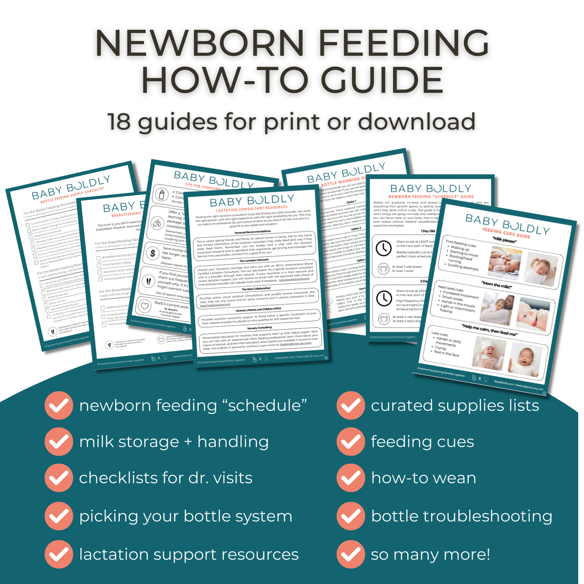 Newborn Feeding How-To Guide Printables Bundle | Baby Boldly